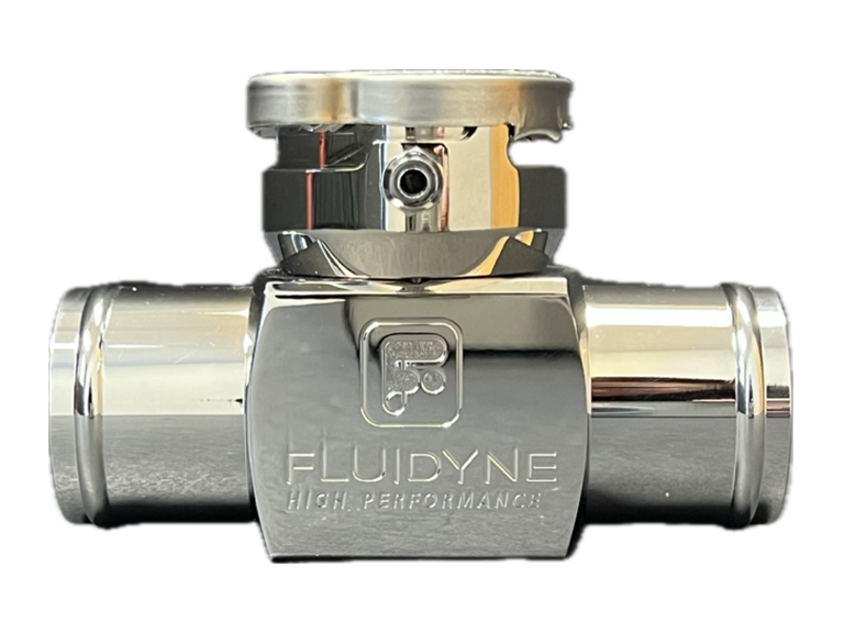 Billet Chrome Plated Remote Radiator Filler Neck - Fluidyne